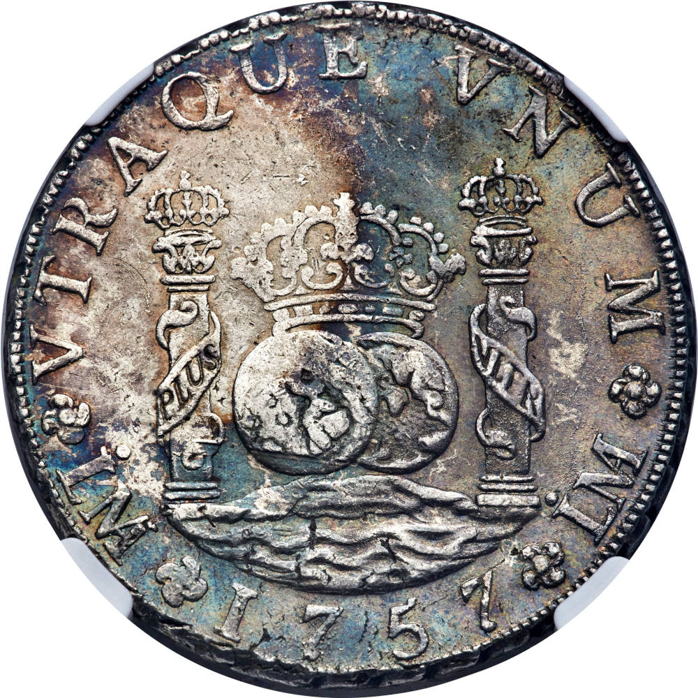 1757 8R Peru Lima Eight Reales Fernando VI NGC AU58 - Nummum Coins