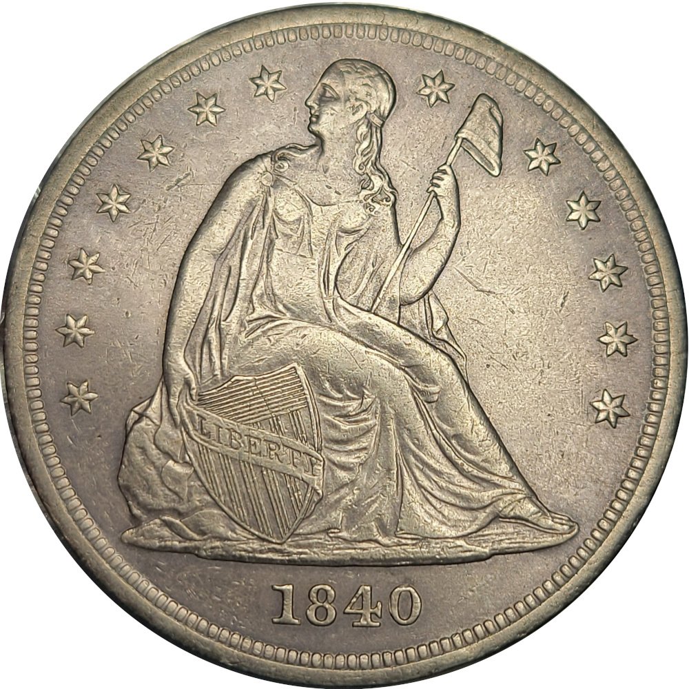 1840 $1 Liberty Seated Dollar – First Year of Issue #1 - Nummum Coins