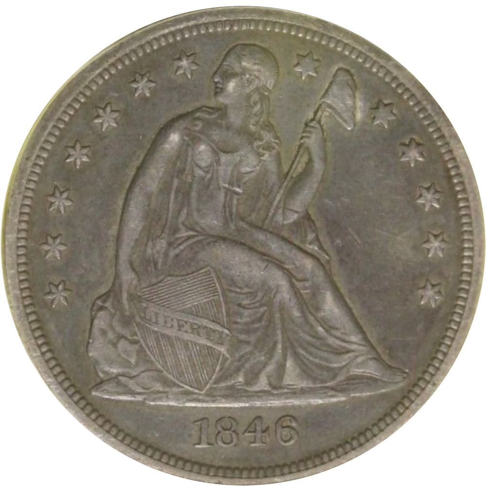 1846-O $1 Liberty Seated Dollar ICG AU50 - Nummum Coins