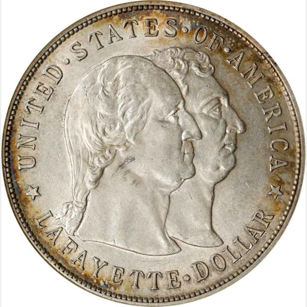 1900 $1 Lafayette Dollar Silver Commemorative NGC AU58 - Nummum Coins