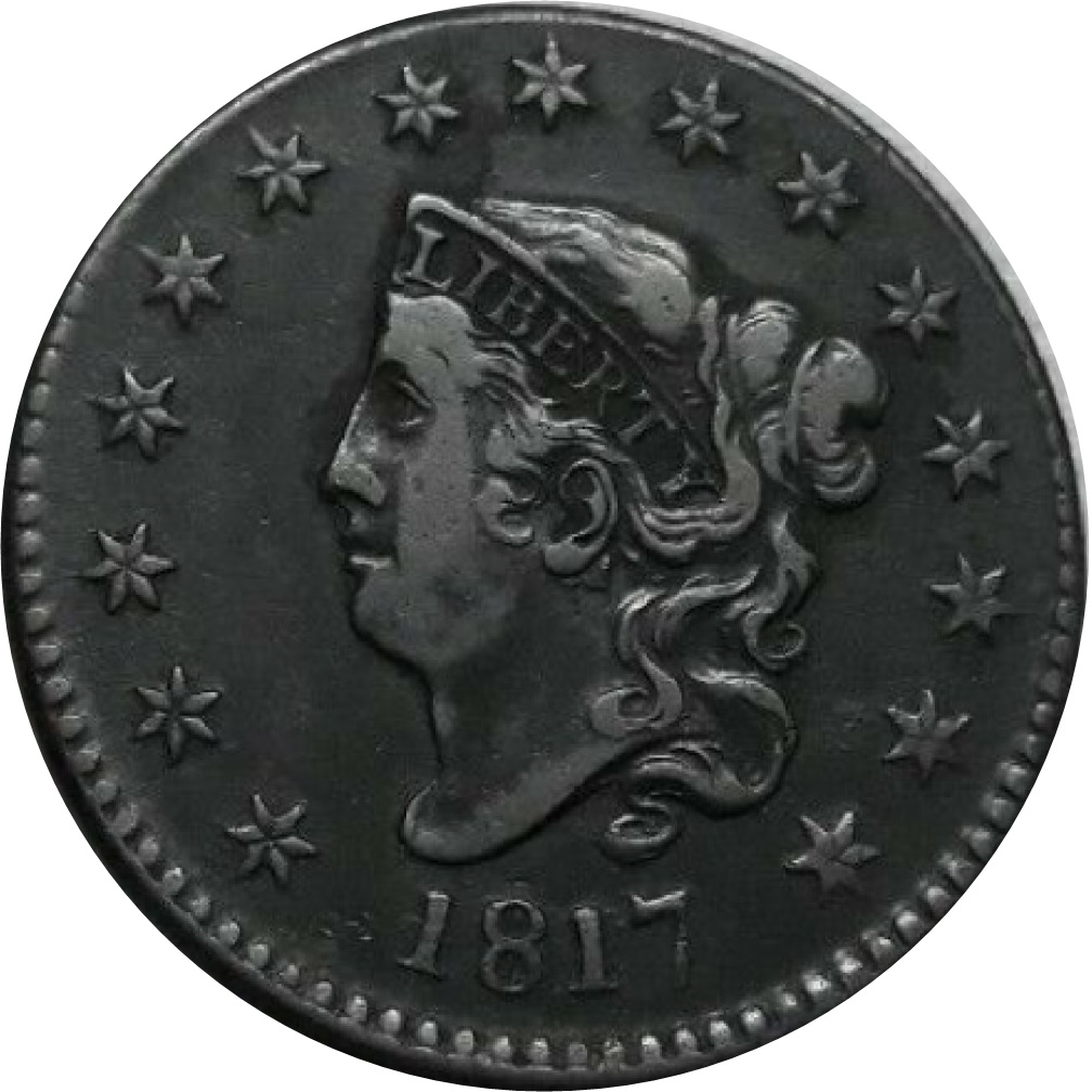 1817 1c Coronet Head Cent