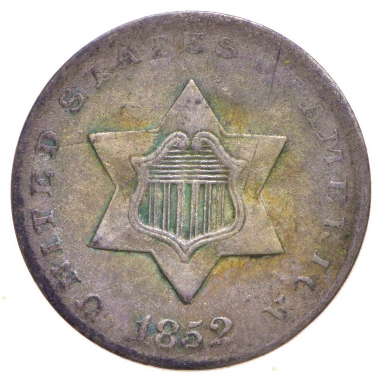 1852 3CS Three Cent Silver #1 - Nummum Coins