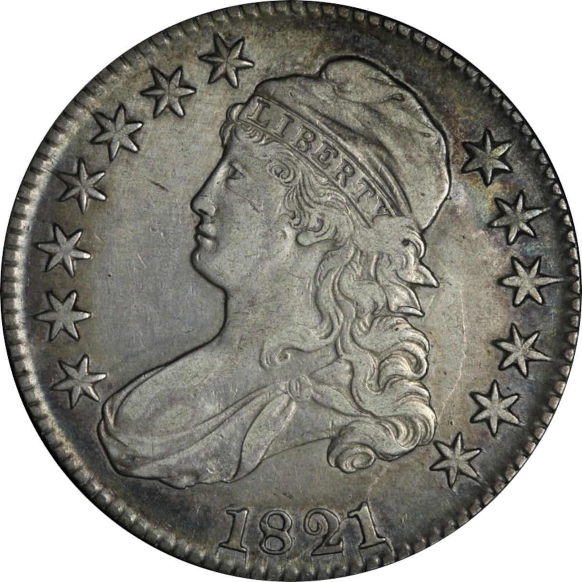 1821 50c Capped Bust Half Dollar #1 Overton-103a R4 - Nummum Coins